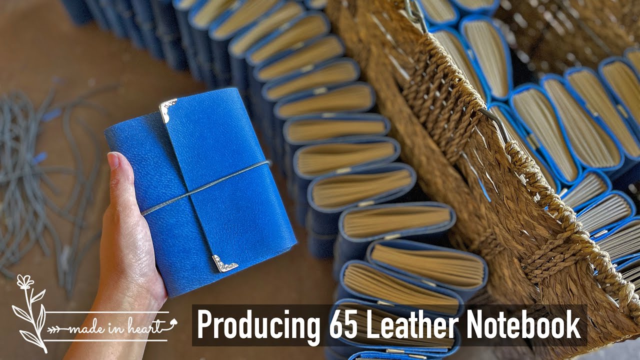 Producing 65 Leather Notebook (روند ساخت دفتر چرمی) - YouTube