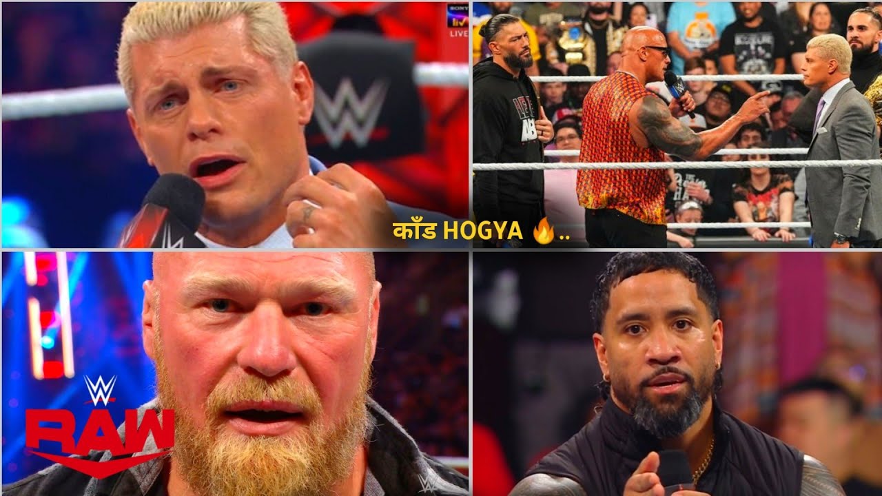 'Cody Ro Baithe.. Brock vapsi🔥 Cody said im champion, Jey Challenge ...