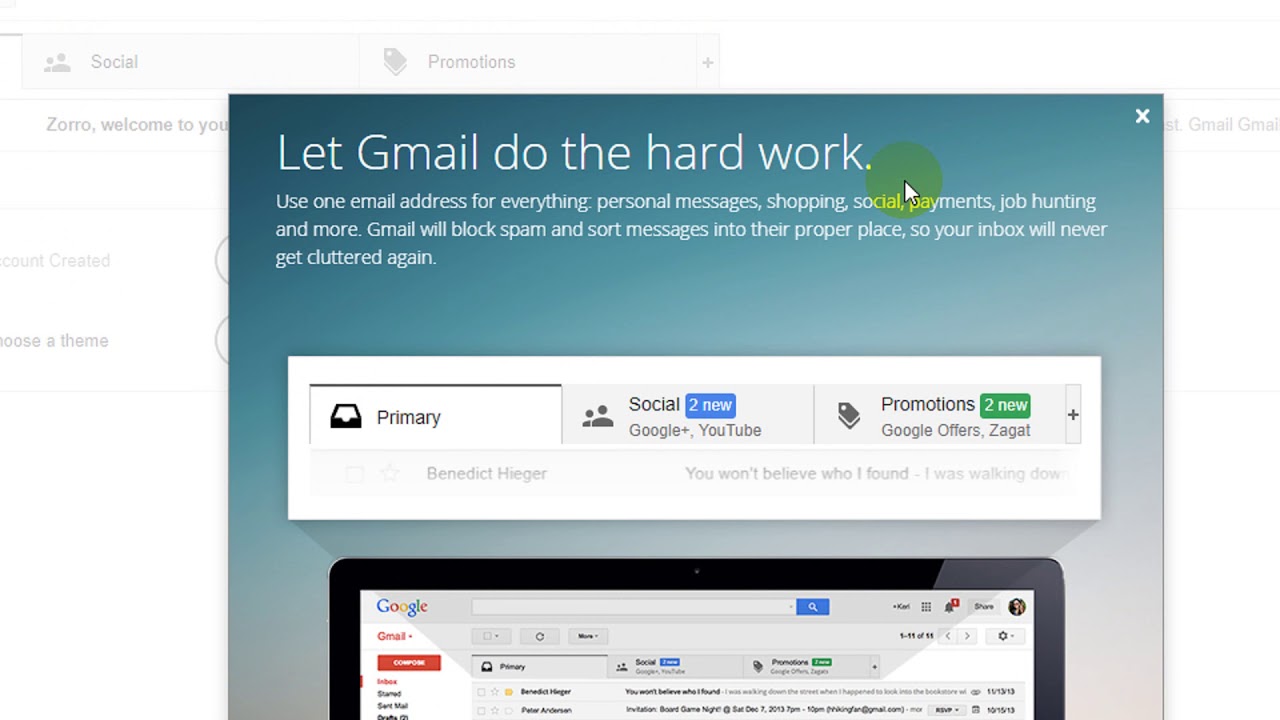 Cum facem posta electronica pe gmail com si primul email - YouTube