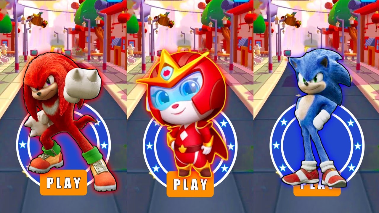 Duel Run : Movie Knuckles 🆚 Fire Arrow Angela 🆚 Movie Sonic - YouTube