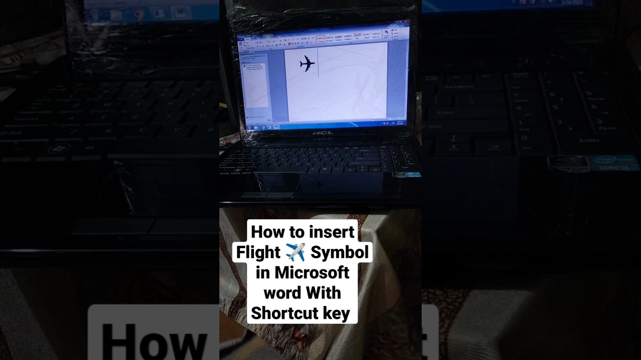 How to insert Flight ️ Mode Symbol in Microsoft Word with Shortcut Key ...