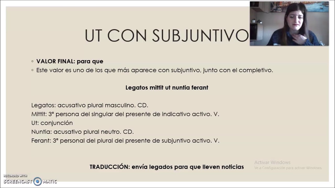 Continuación valores de UT en Latín - YouTube