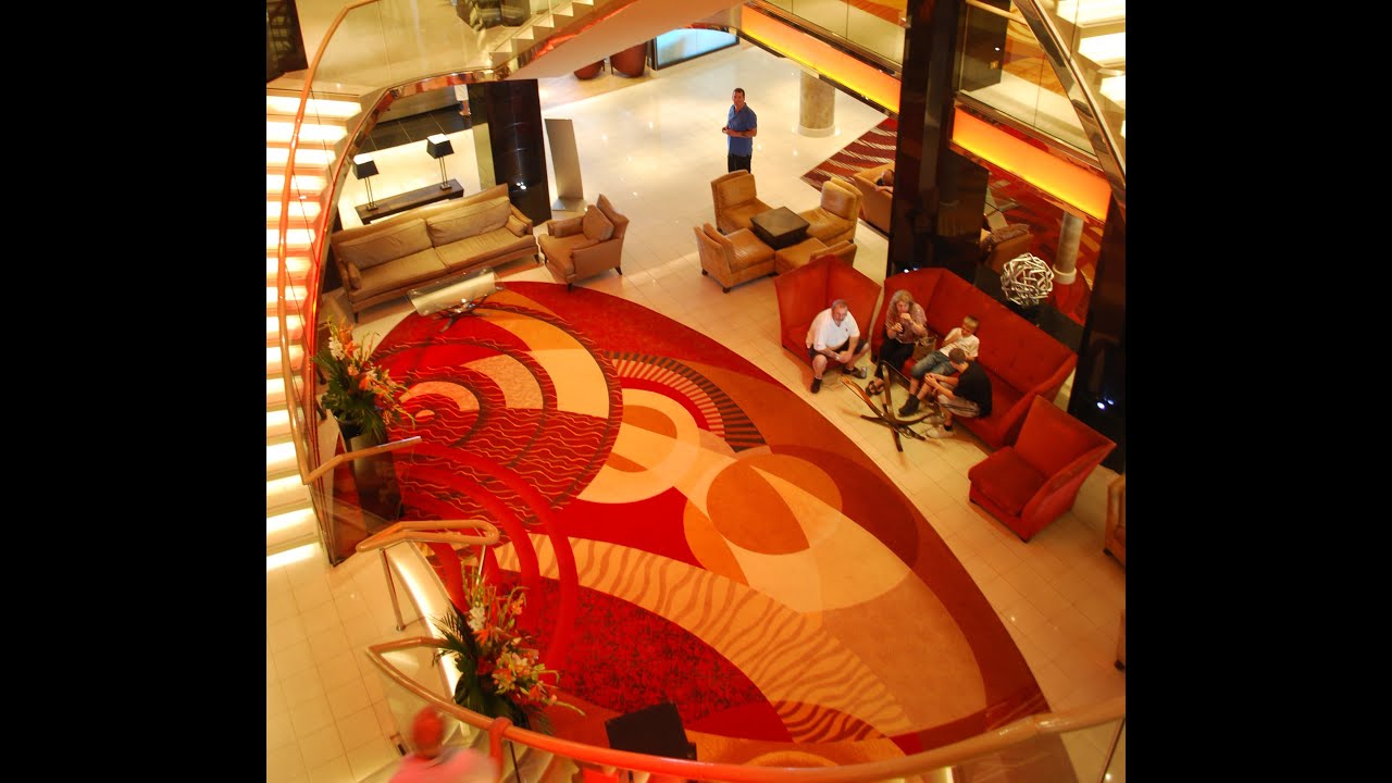 P&O's Ventura Cruise Ship Atrium Video - YouTube