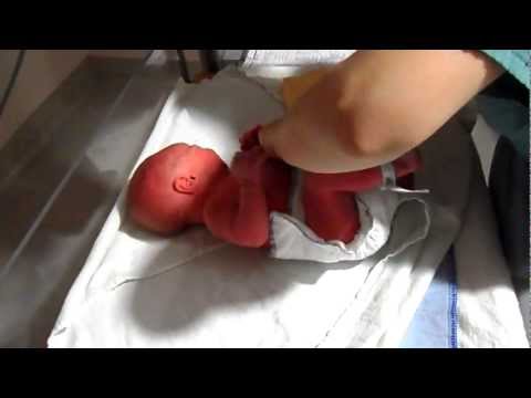 Baby boy's first bath at the hospital - SO CUTE