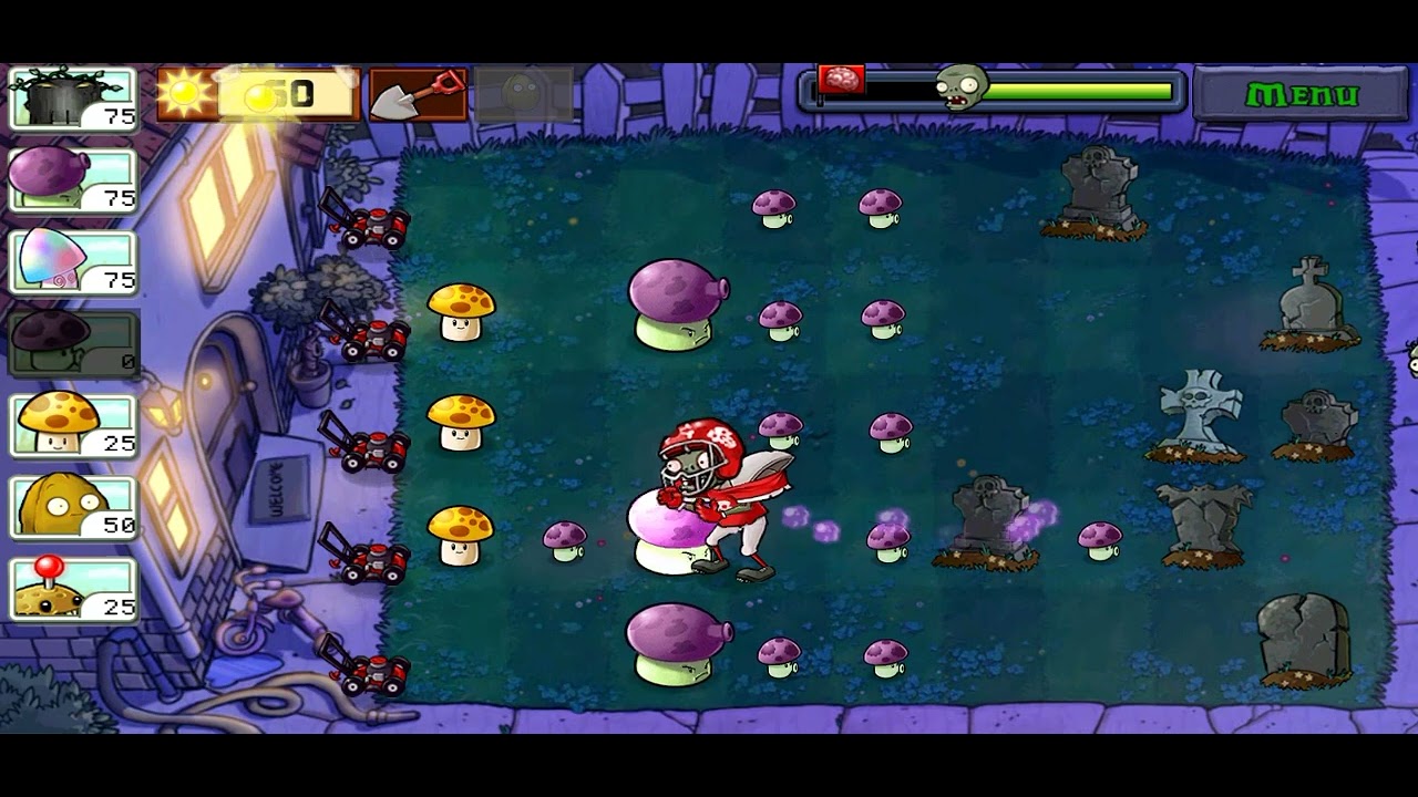 GAMEPLAY PVZ NIGHT LEVEL 6 - YouTube