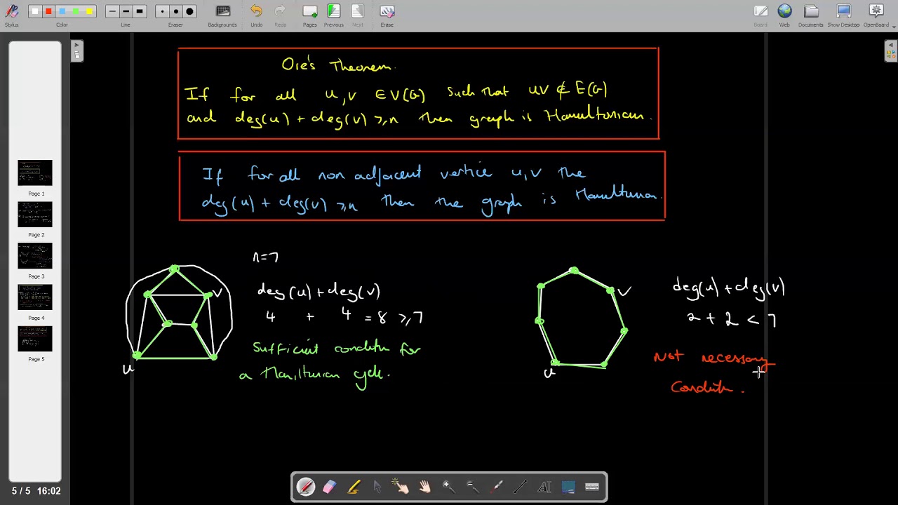 Ore's Theorem proof - YouTube