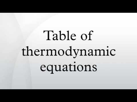 Table of thermodynamic equations - YouTube
