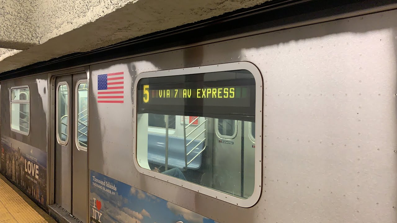NYC IRT Route: Bronx Bound R142 (5) Train from Chambers St to 3rd Av ...