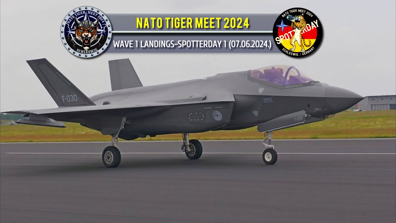 4K⁵⁰🛬NATO Tiger Meet 2024-Wave1_Landings-Spotterday1 (Schleswig-Jagel ...