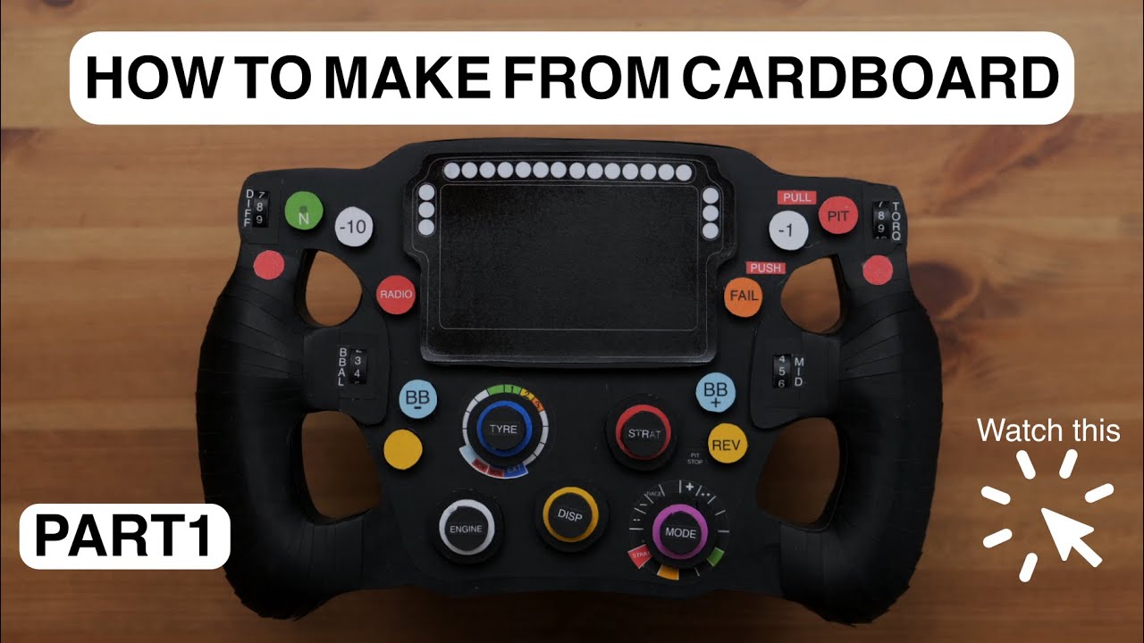 How to make a RED BULL RB19 STEERING WHEEL from cardboard DIY PART1 ...