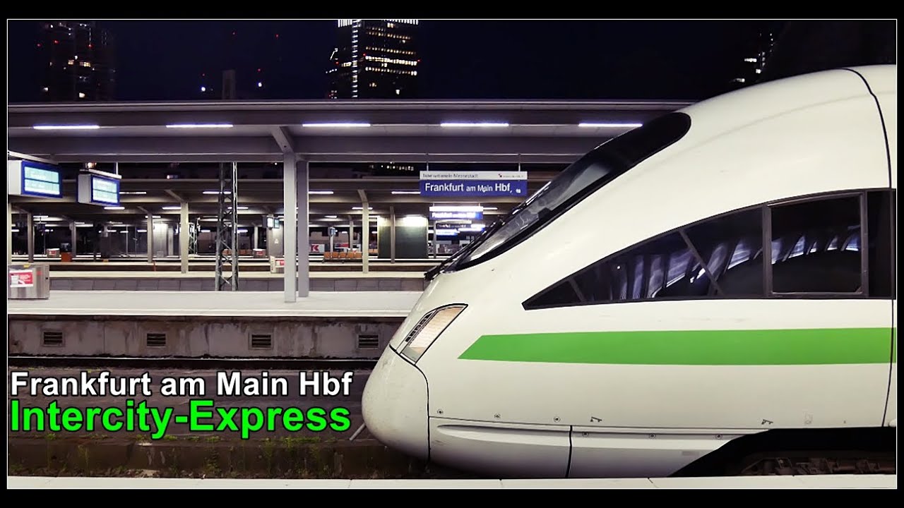 Germany Intercity-Express Railways / ICE Züge am Hauptbahnhof Frankfurt ...