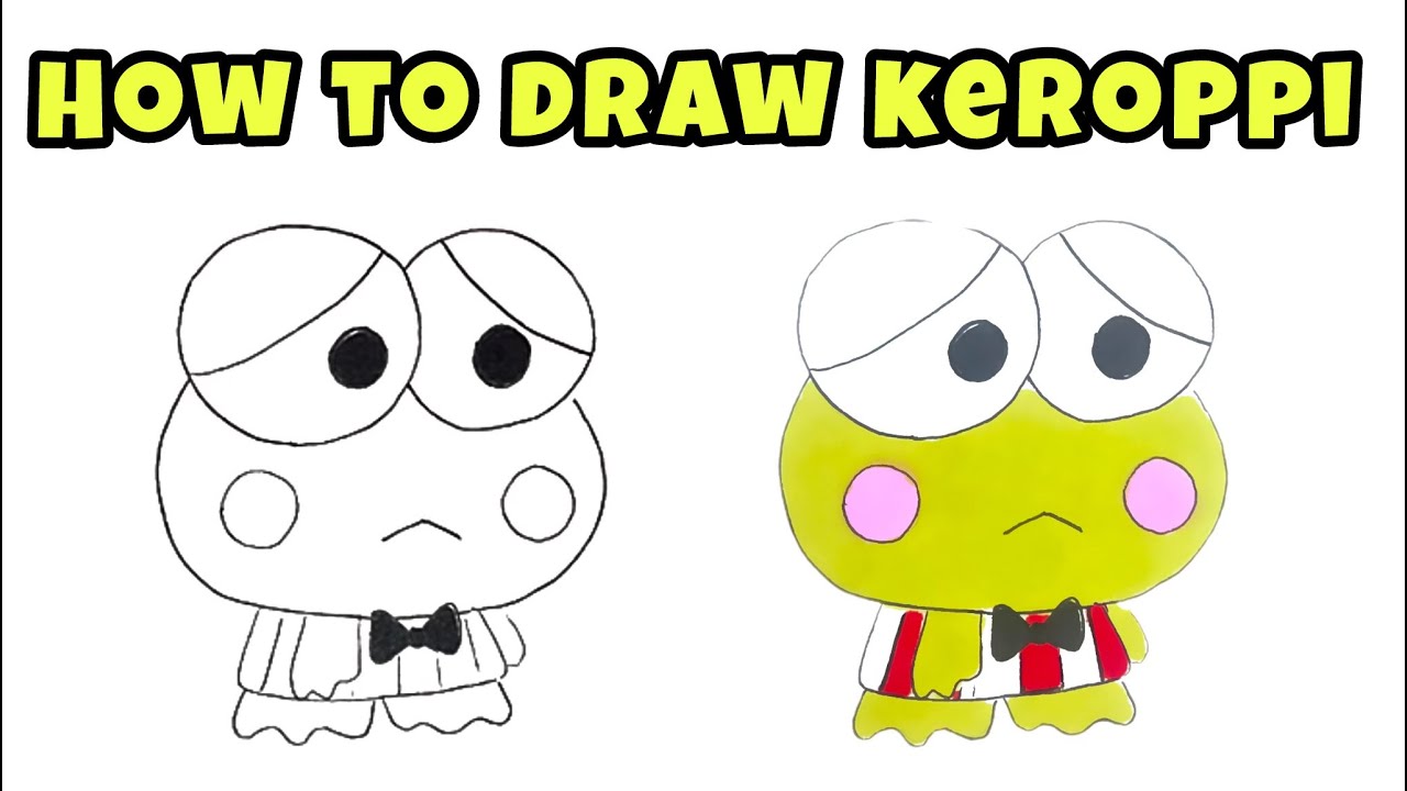 How to Draw Sad Frog Keroppi – Create Sanrio Studio Character Easily ...