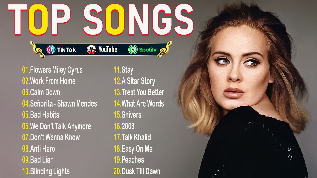 Adele, Ed Sheeran, Maroon 5, Dua Lipa, Rihanna, Bruno Mars, Taylor ...