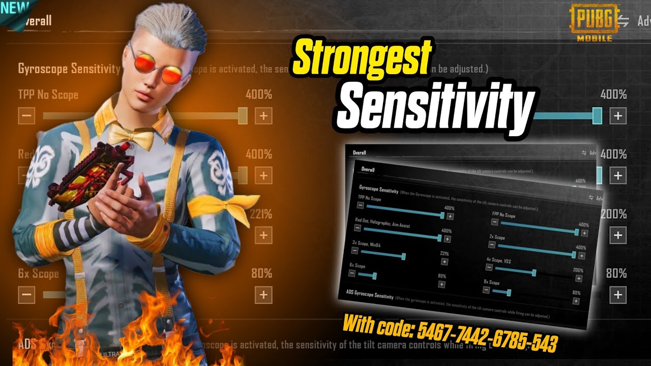 New Best Android sensitivity settings pubg mobile 2024🔥 Zero Recoil ...