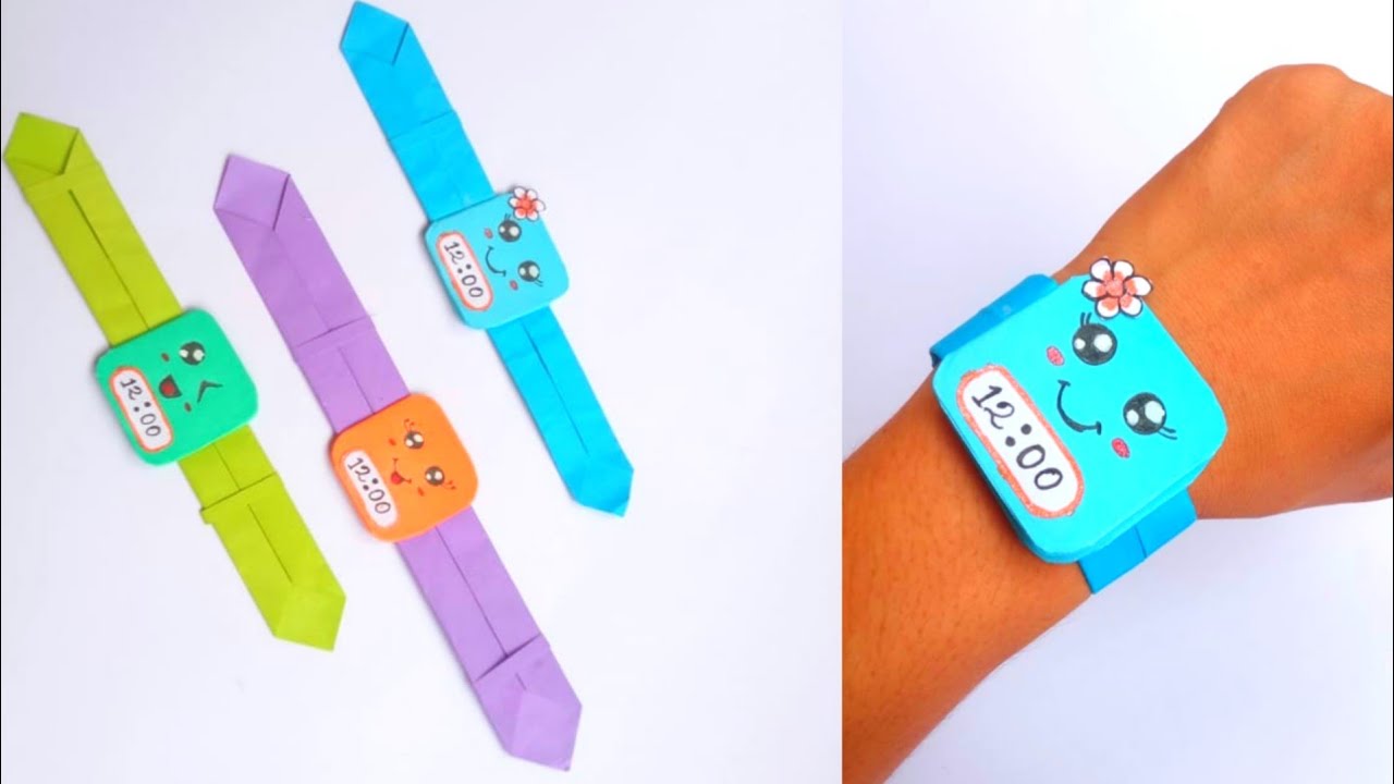 How to make paper watch with notebook | Origami Paper Watch | DIY Paper ...