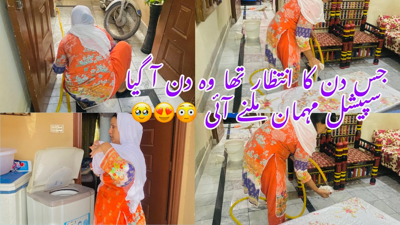 Din din ka Wait tha Wo a hi giya 🥹😍 Jaldi m kapray dho dalay | Cleaning ...