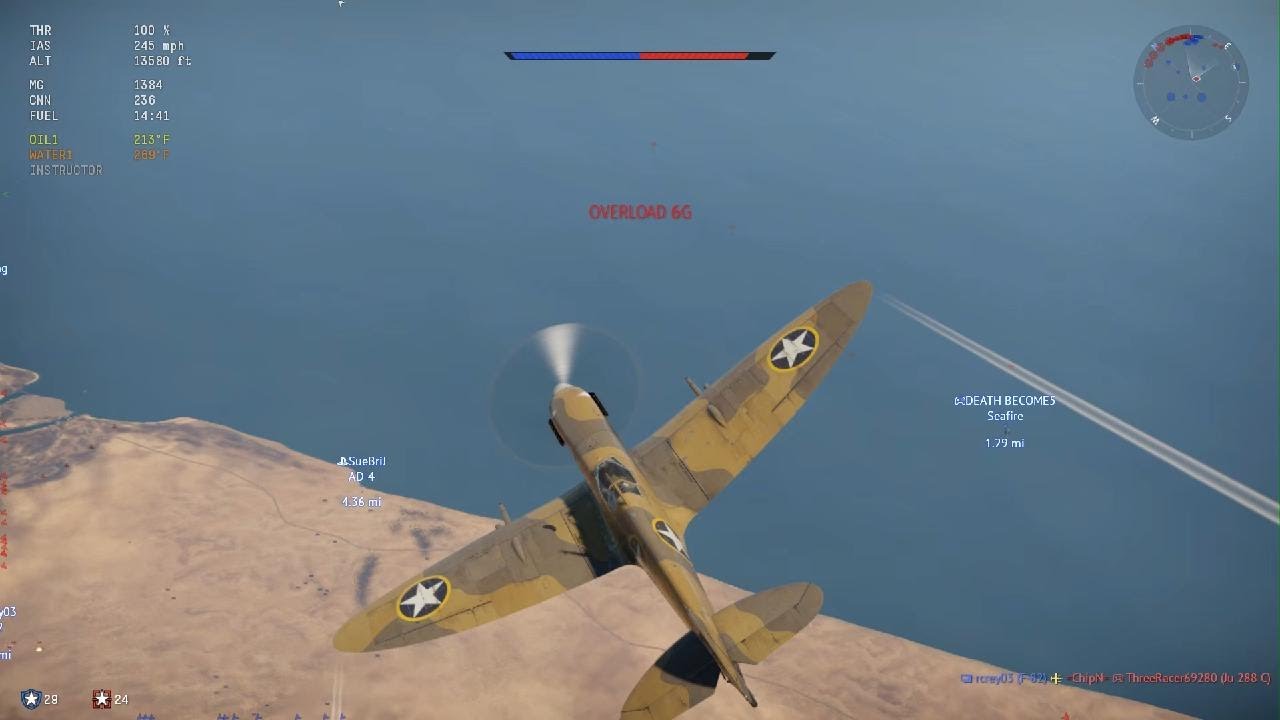 4 Kills in American Spitfire LF Mk IXc - YouTube