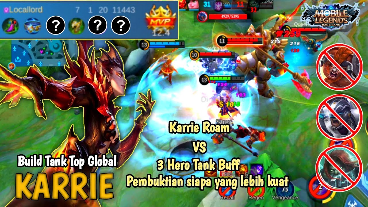 BEST SIDEKICK !! MVP GAMEPLAY KARRIE ROAM BEST BUILD + SPELL !! BUILD ...