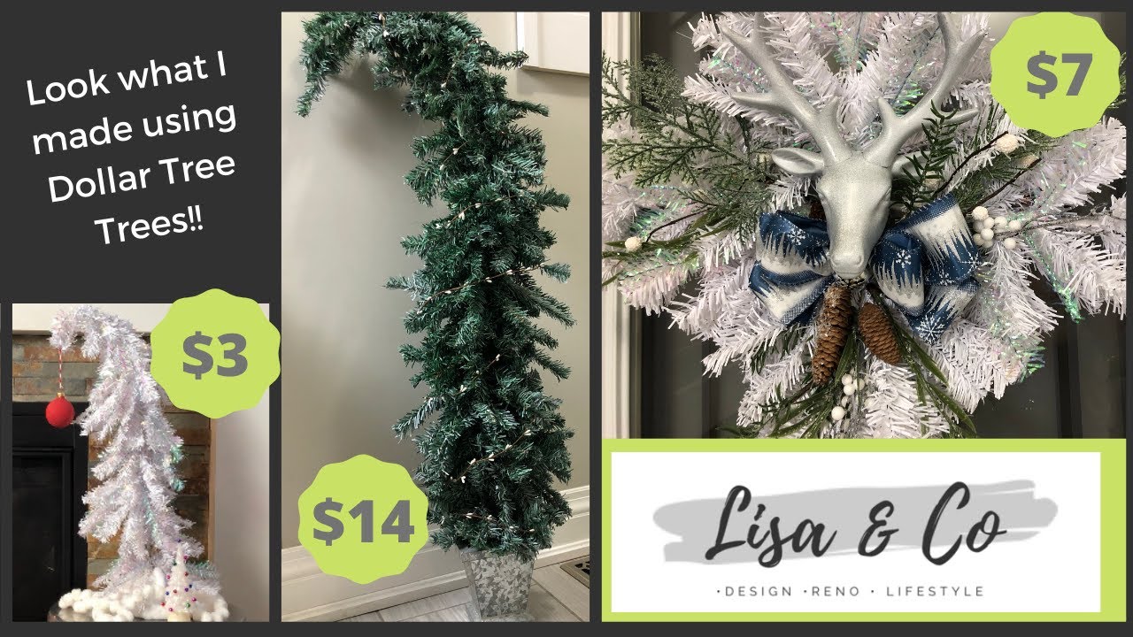 Farmhouse Grinch Tree || Dollar Tree Christmas DIY's || Large Dollar ...