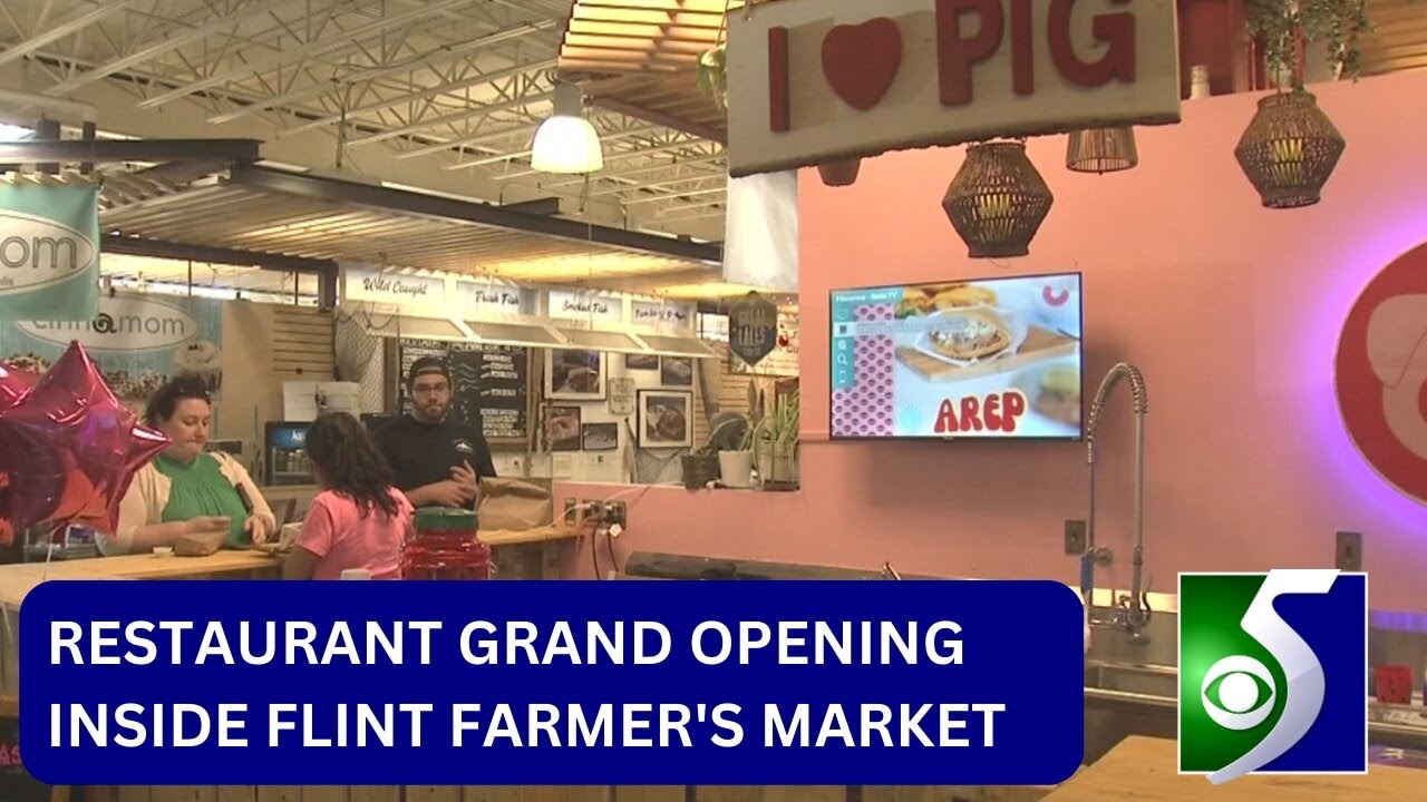 I Love Pig grand opening inside Flint Farmer’s Market - YouTube