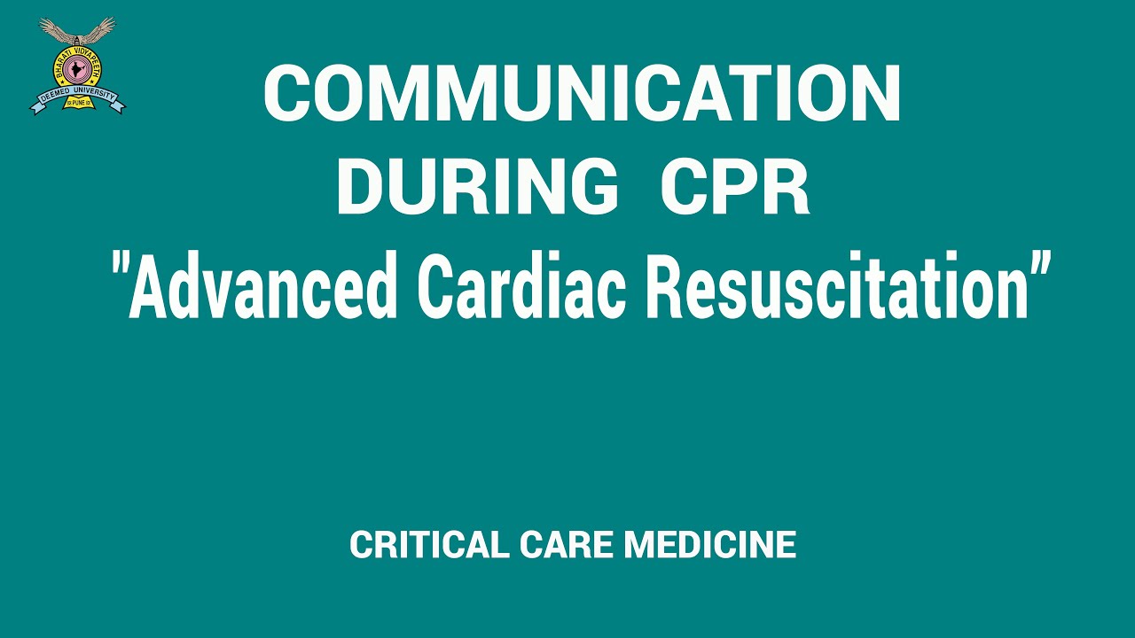 5 Communication During CPR - Advanced cardiac resuscitation - YouTube