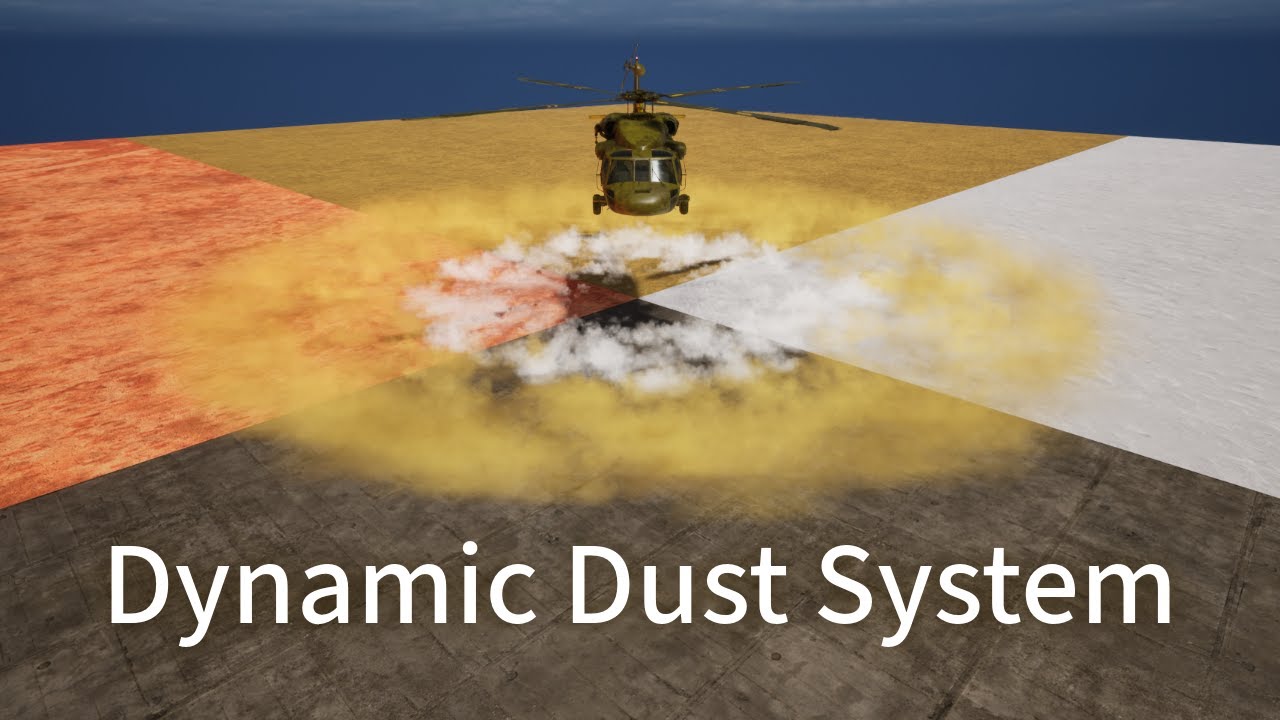 Playable Helicopter with Dynamic low-altitude dust | Unreal Engine 5 ...