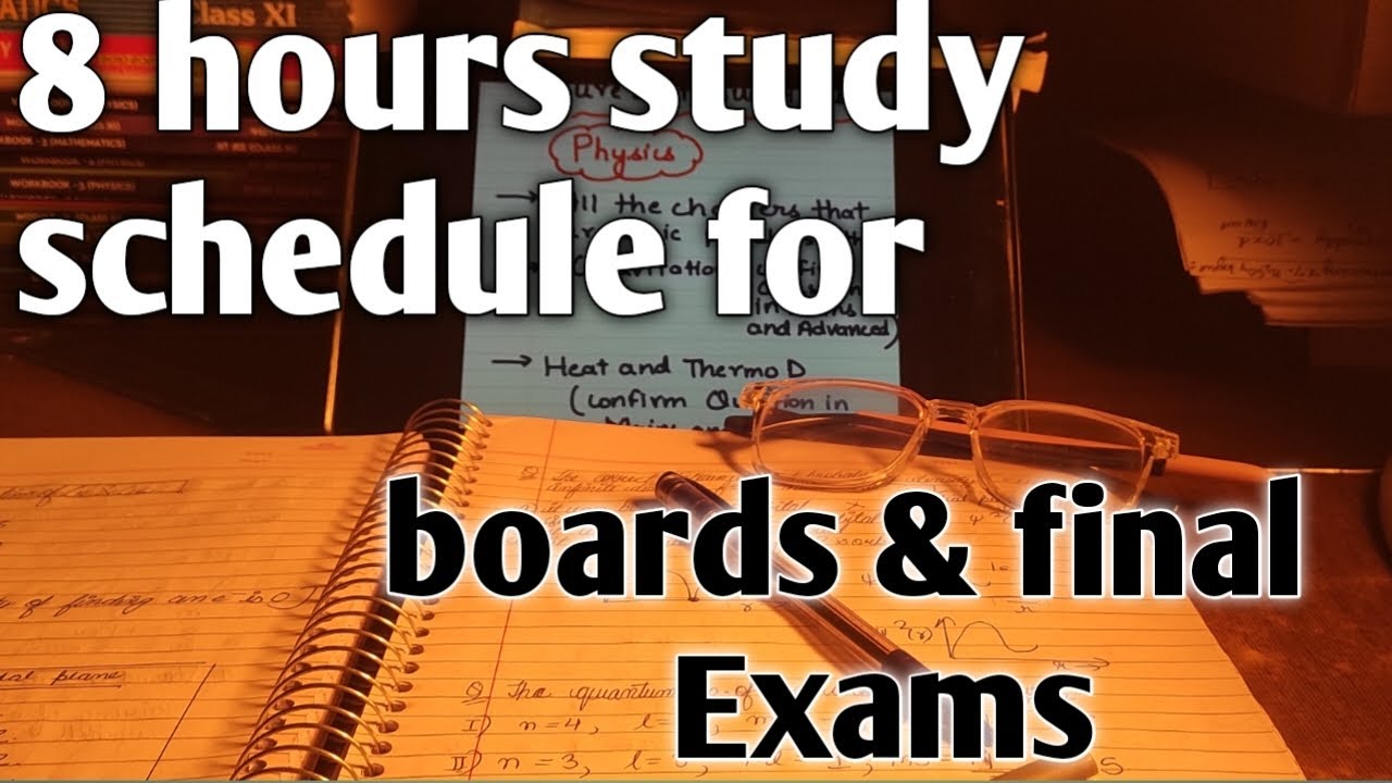Healthy 8 Hours Study Schedule For Boards & Final Exams. - YouTube