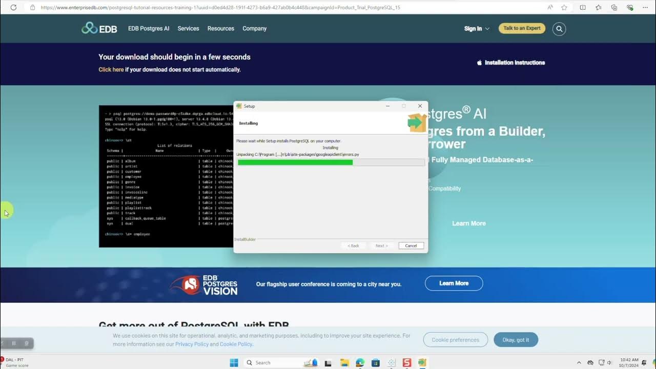 PostgreSQL:pgAdmin installation Windows - YouTube