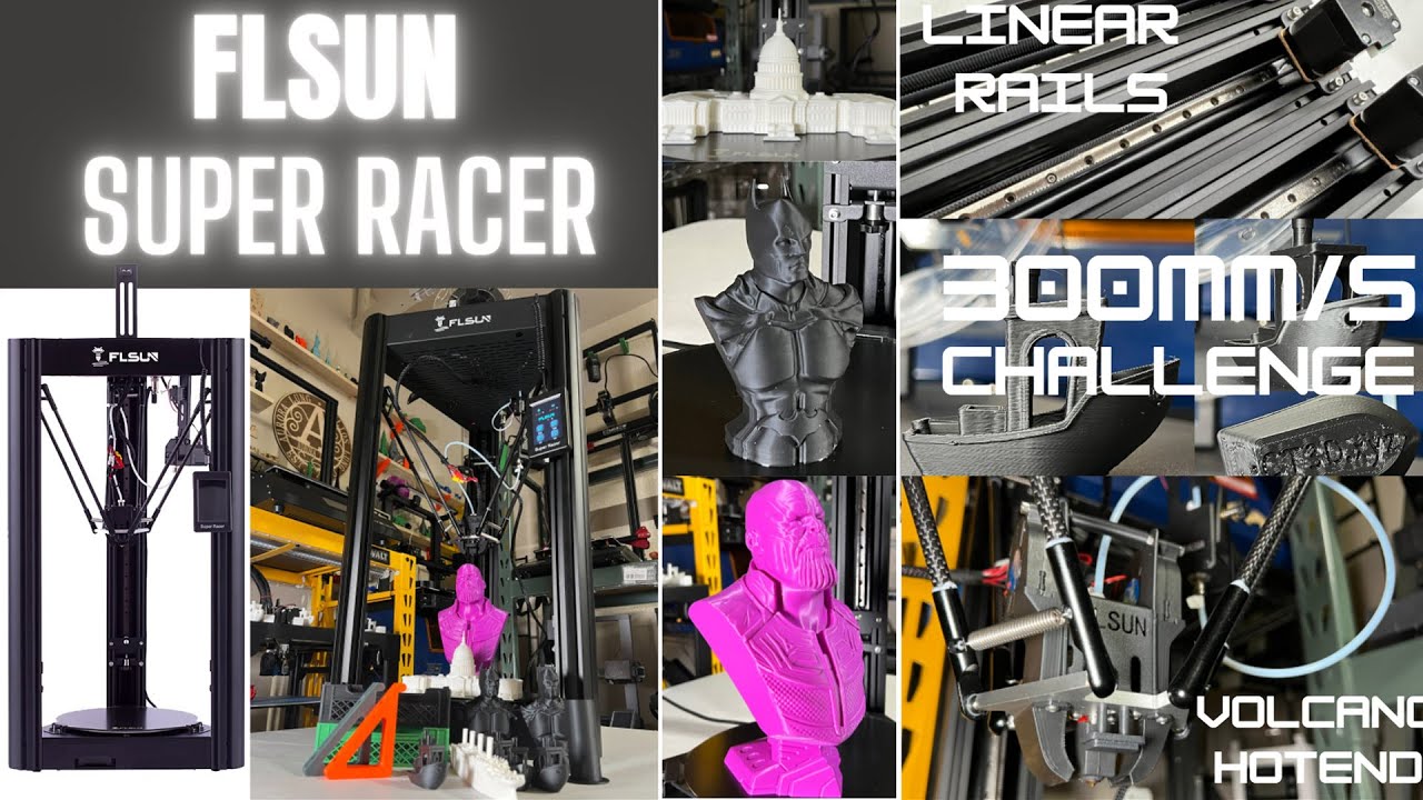 FLSUN SR Super Racer Delta 3D printer review: 300mm/s High-speed 3D ...