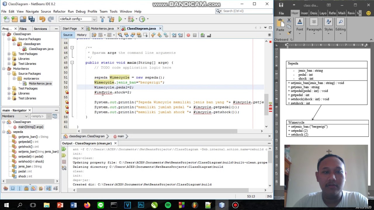 Membaca Class Diagram ke koding - YouTube