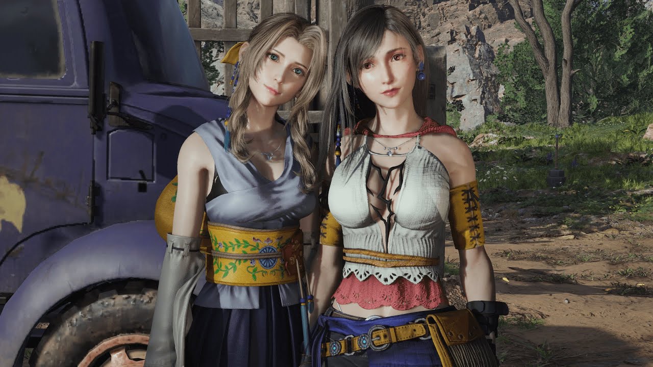 FF7 Rebirth: Aerith as Summoner and Tifa as Yuna Gunner from FFX Mod ...