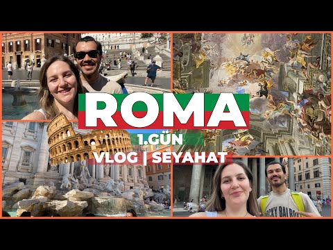 ROMA VLOG | 1. Gün 🇮🇹 | Roma’da Gezdiğimiz Yerler | Aşk Çeşmesi❤️- Panteon🏛️