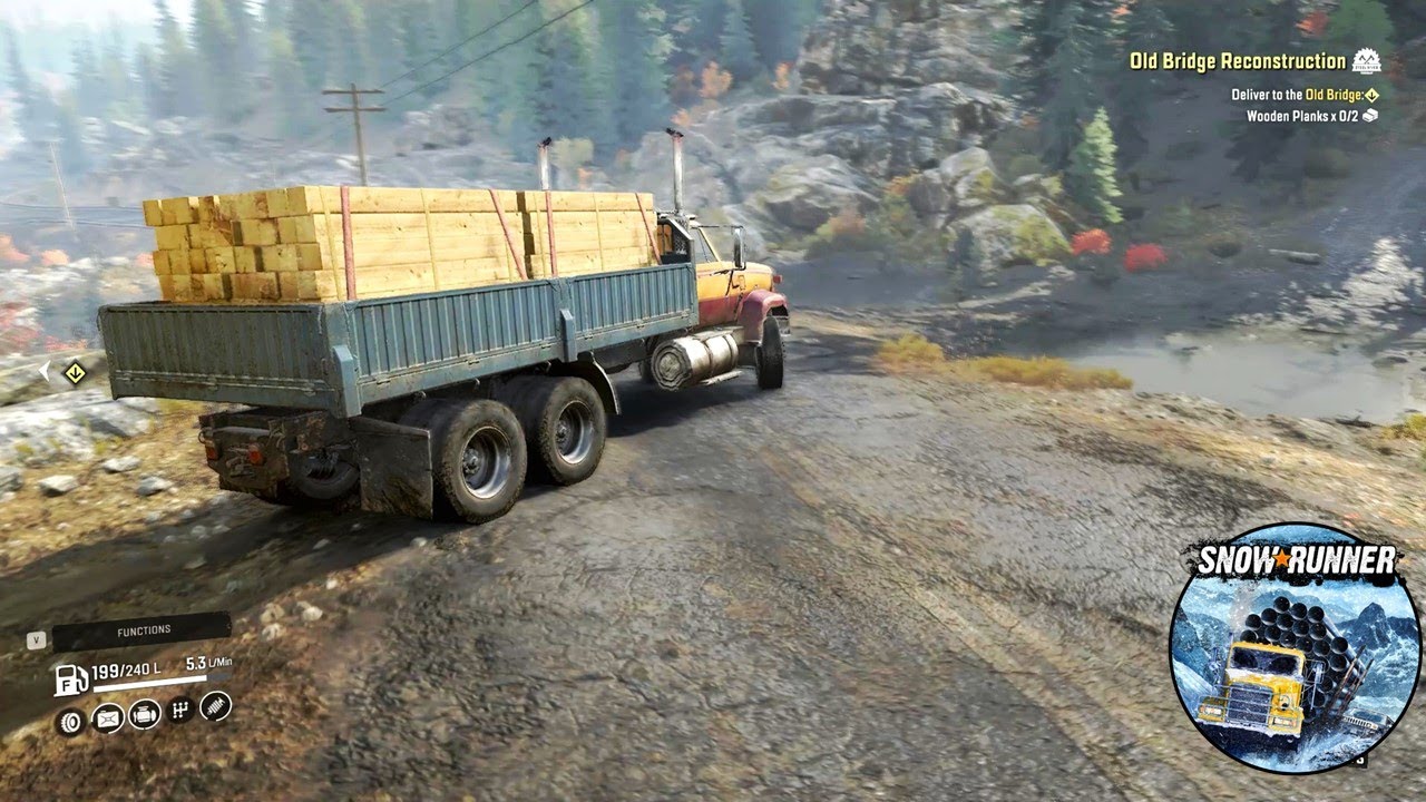 Snow Runner - Old Bridge Construction |Off-Road Drive| |GMC MH9500 ...