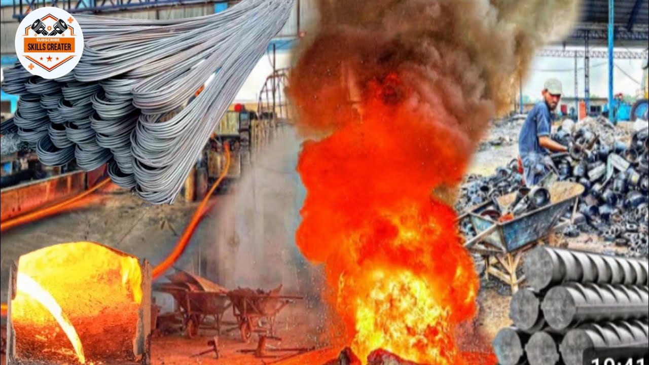 Amazing Manufacturing Process of Iron Rod in Factory Production of Iron ...