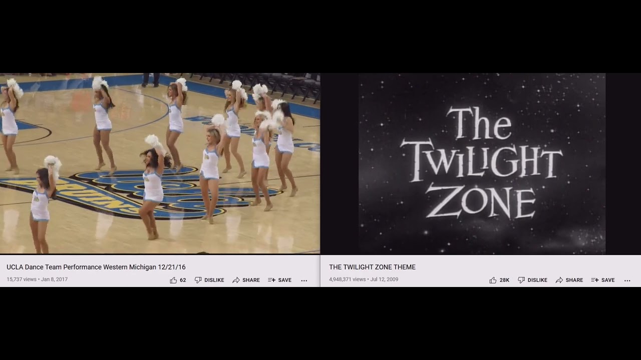UCLA dancing to the twilight zone theme song - YouTube