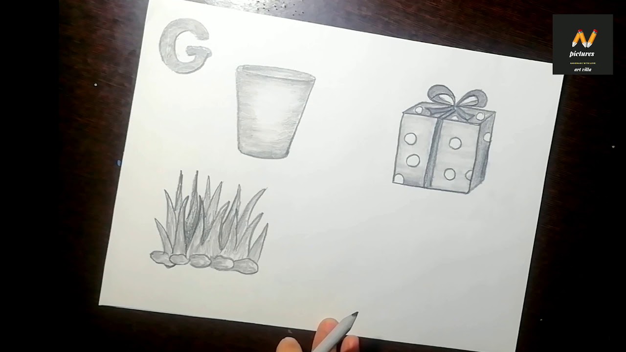 A to Z alphabet drawing | alphabet - G | easy alphabet drawing part 7 ...