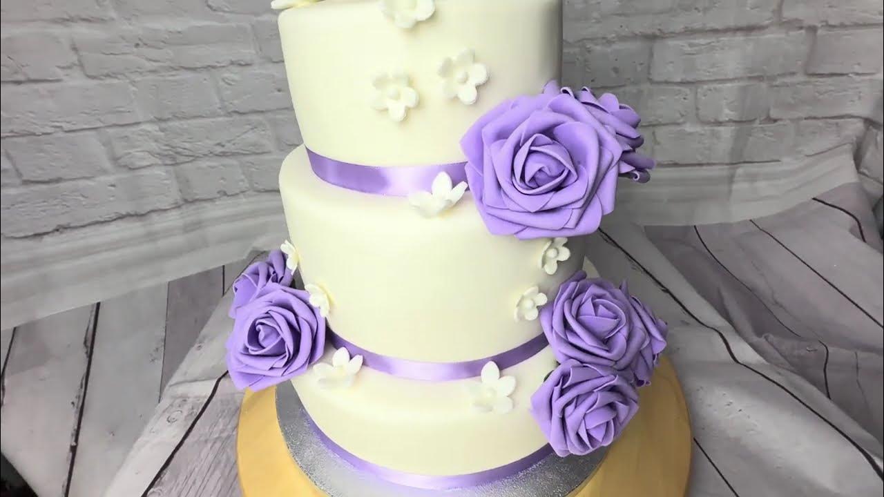 Hochzeits-Torte 3stöckig Rosen Wedding Cake - YouTube