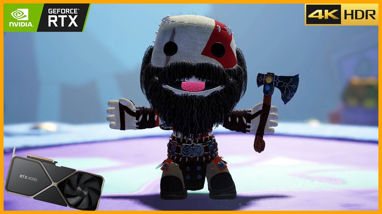 [4K] KRATOS gameplay in SACKBOY A BIG ADVENTURE on RTX 4090 RTX ON DLSS ...