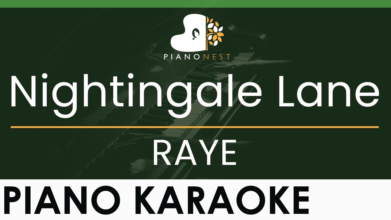 RAYE - Nightingale Lane - LOWER Key (Piano Karaoke Instrumental) - YouTube