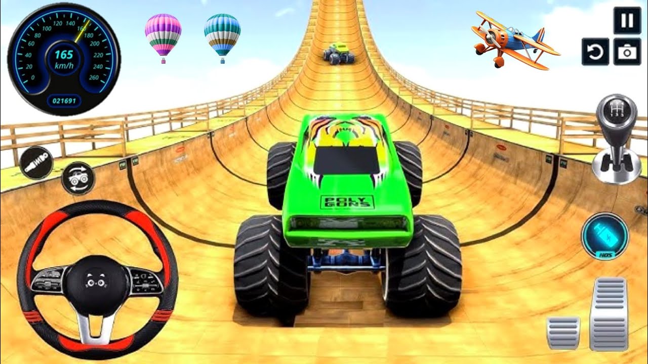 Monster Truck Mega Ramp Ultimate Racing - Impossible GT Car Stunts ...