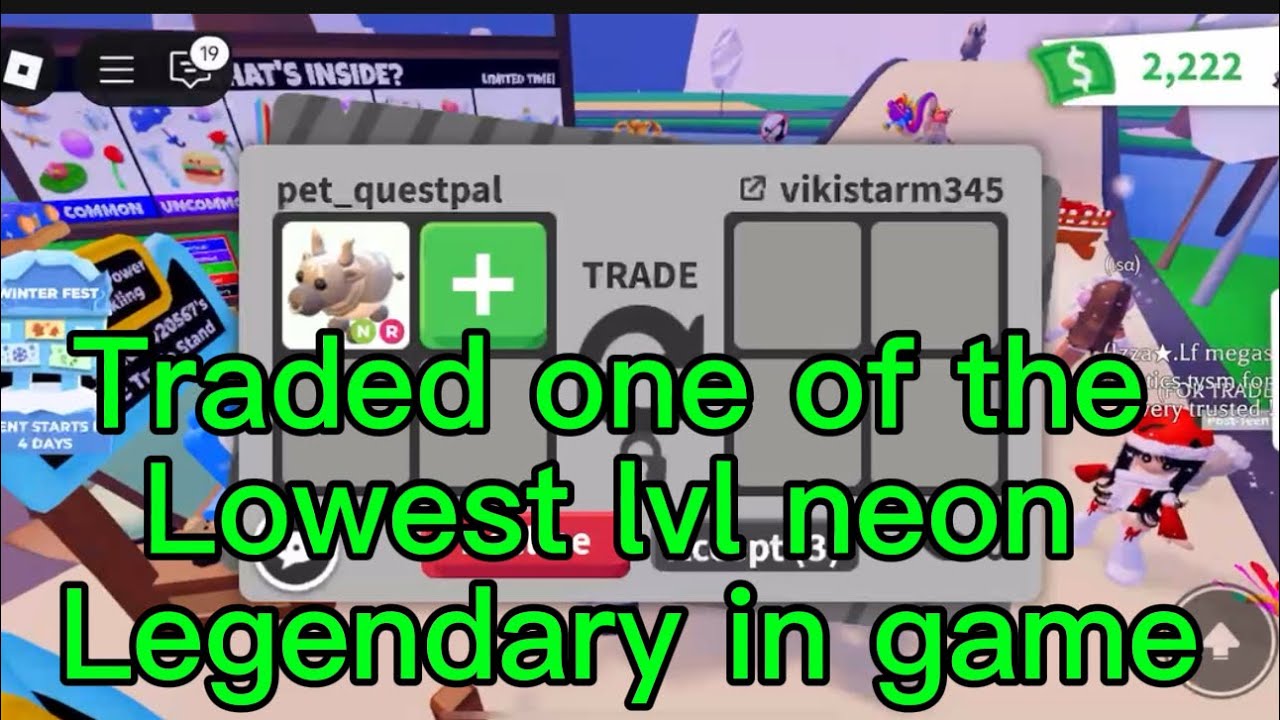 Trading the worst neon legendary on adopt me - YouTube