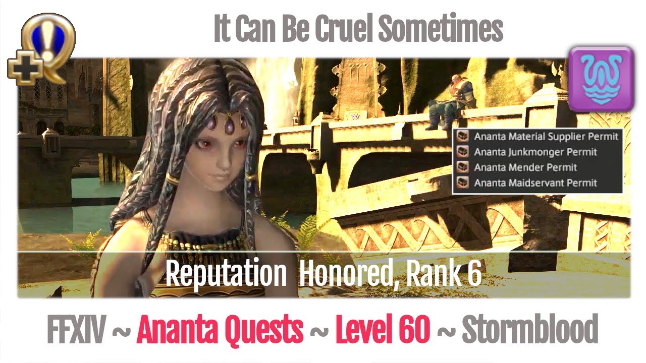 FFXIV It Can Be Cruel Sometimes (Beast Tribe Ananta, Rank 6, Ananta ...