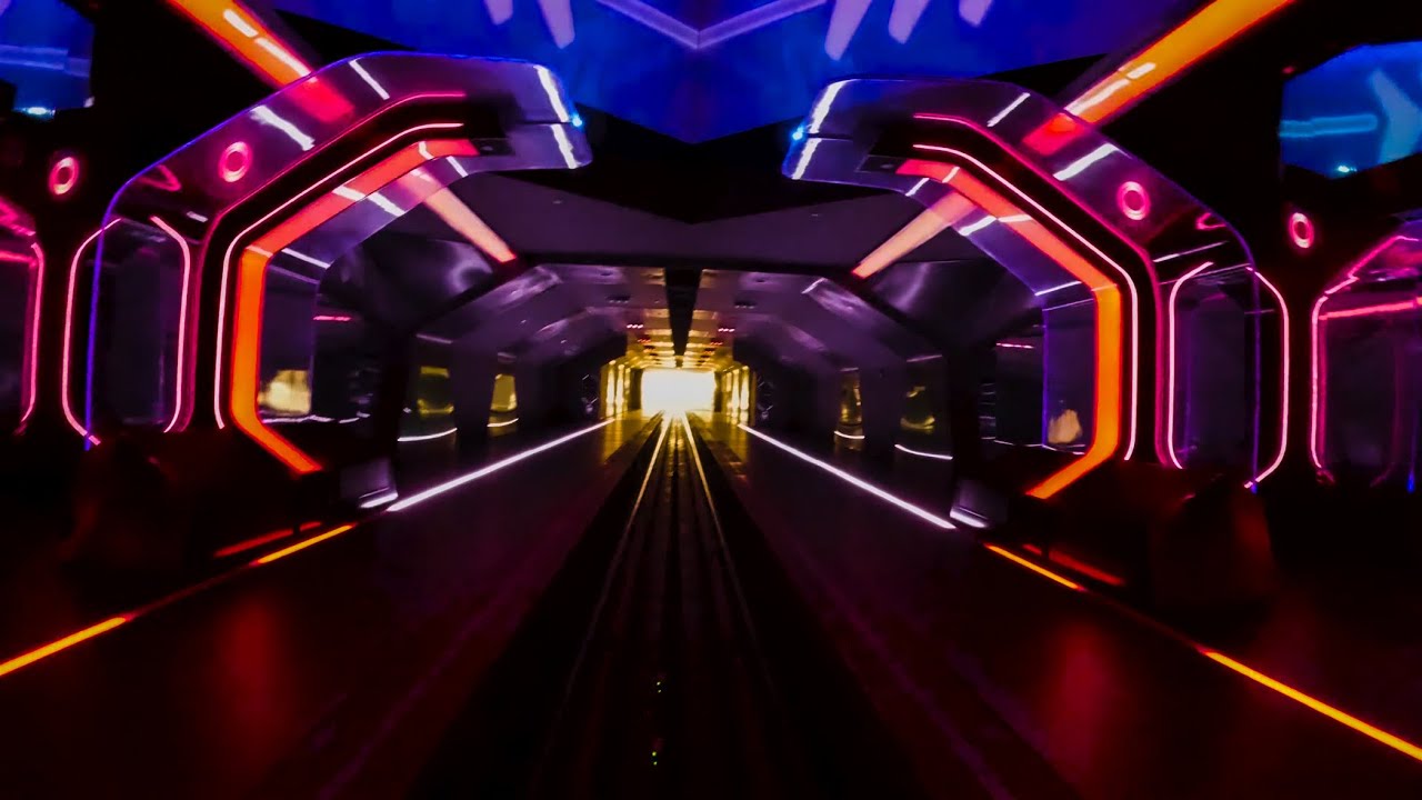 TRON: Lightcycle Run Ares Overlay 4K 60fps front-seat on-ride POV Magic ...