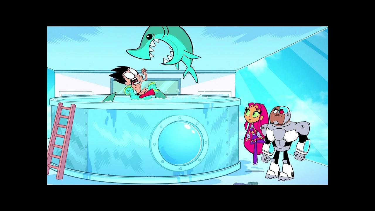 Teen Titans Go Robin in a shark tank! - YouTube