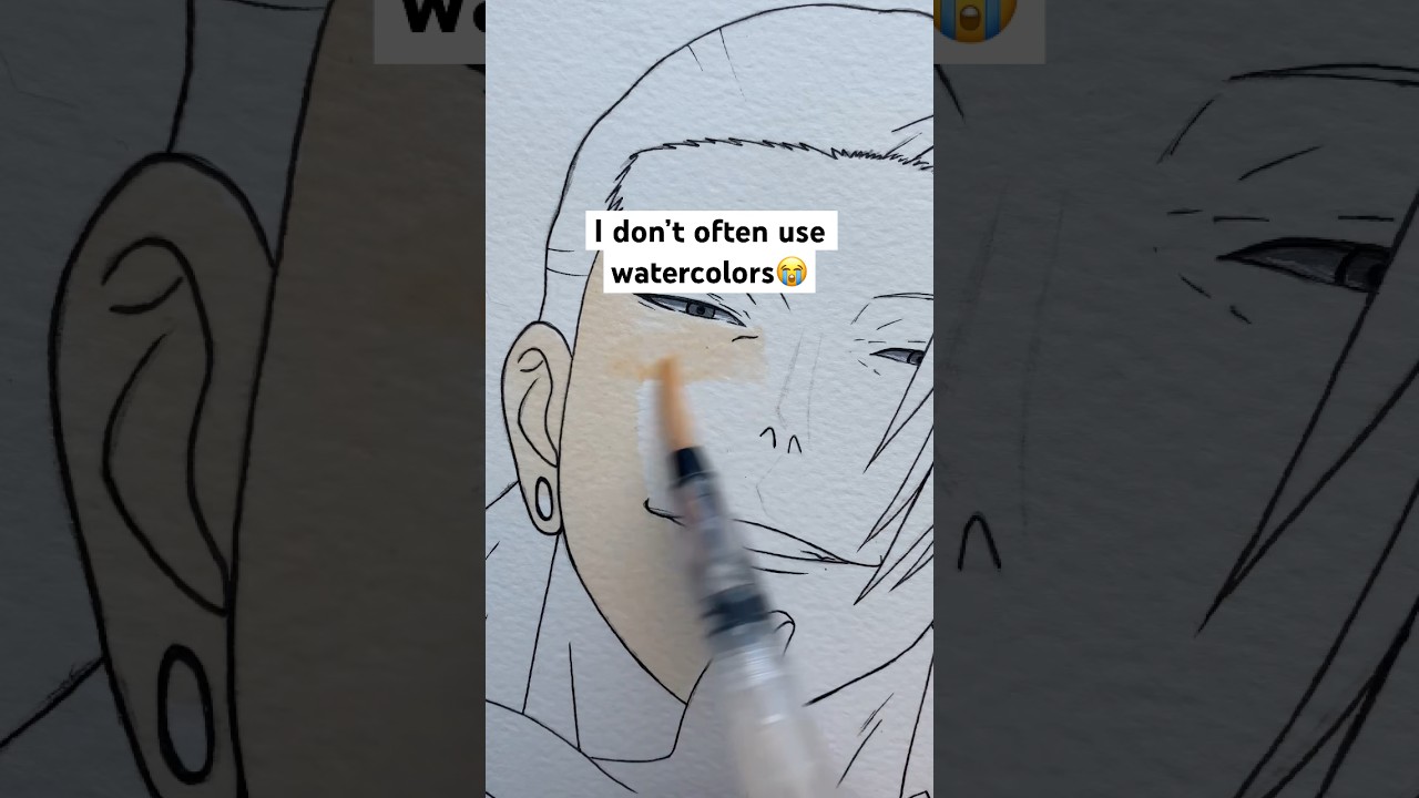 Draw Geto Suguru with Expensive watercolors #shorts #copic #drawing ...