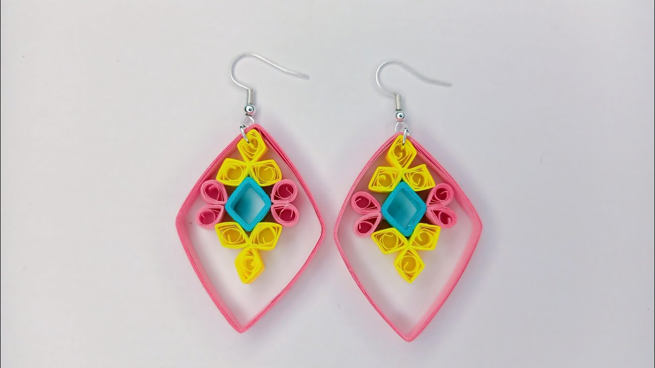 How to Make Quilling Earrings / Paper Quilling Earrings / Tutorial ...