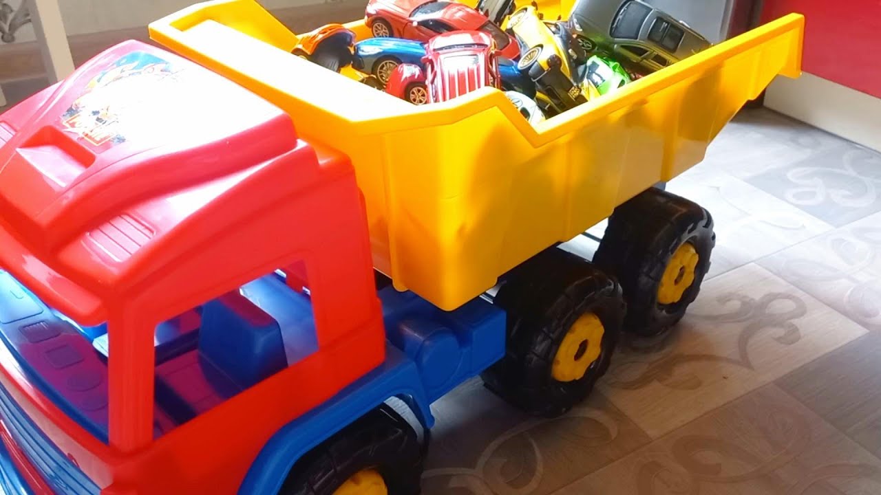 Collection of bright colored small metal cars, truck - YouTube