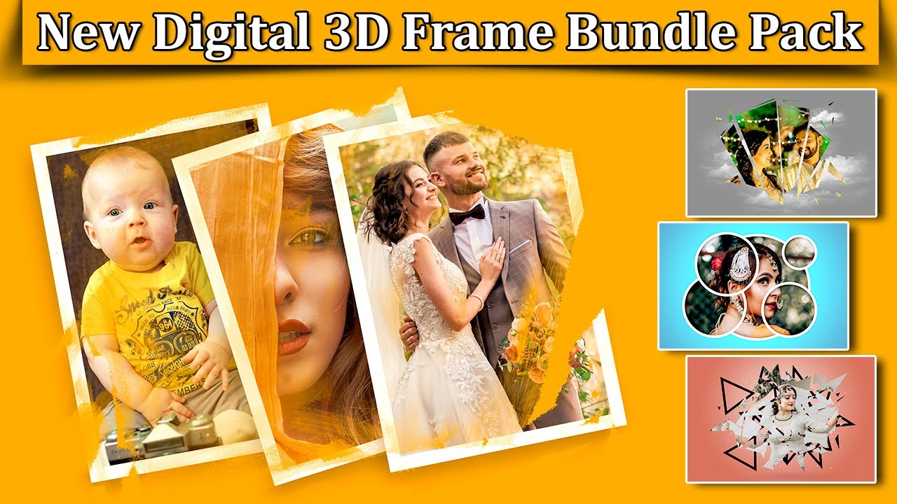 New Digital 3D Frame Bundle Pack ll Mockup Psd New Photo Frame ll How ...