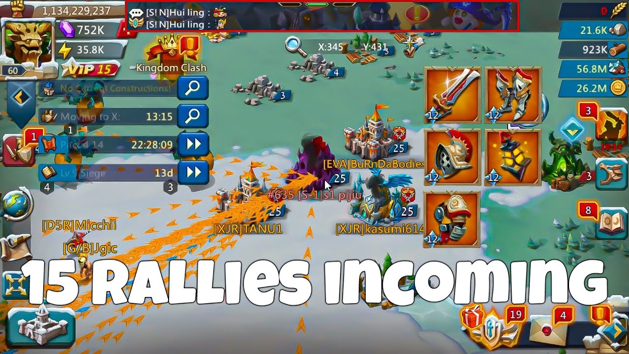 Lords Mobile - KVK 4 WAYS Rally Party With AX Union | 15 RALLIES ...