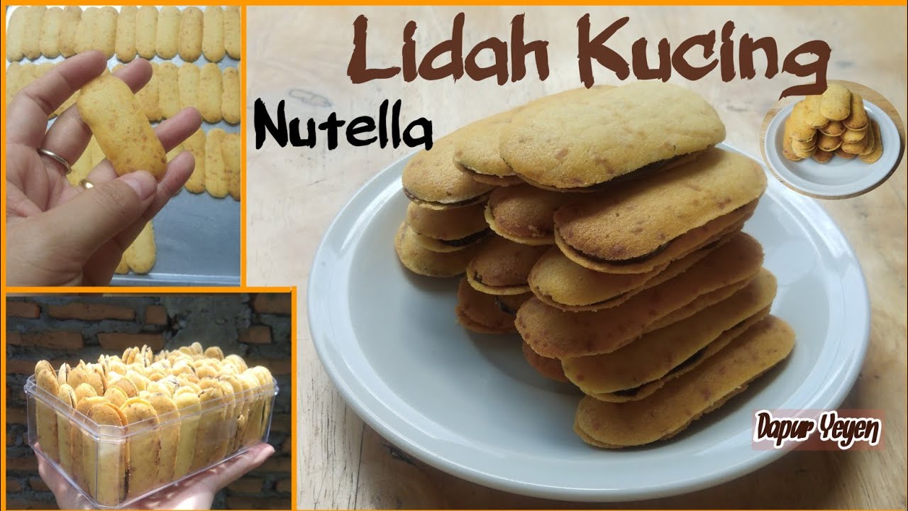 Resep Lidah Kucing Nutella - Lidah kucing Renyah dan Enak - YouTube